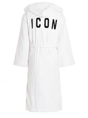 Dsquared2 Hooded Bathrobe With Logo