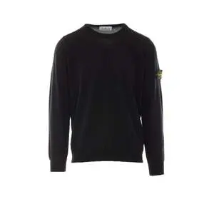 Stone Island Logo Sweater - Black