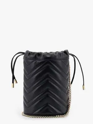 Gucci Gg Marmont Matelasse Leather Bucket Bag - Black