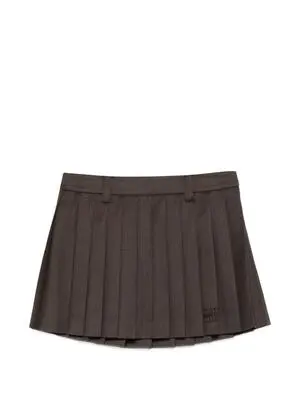 Miu Miu Wool Mini Skirt - Multicolor