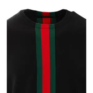 Gucci Web Intarsia Cashmere Sweater - Black