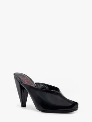 JUDE Patent Leather Paw Mule Sandals