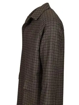 Tagliatore Lloyd Checked Coat - Brown