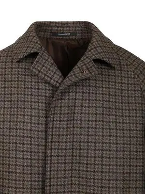 Tagliatore Lloyd Checked Coat - Brown