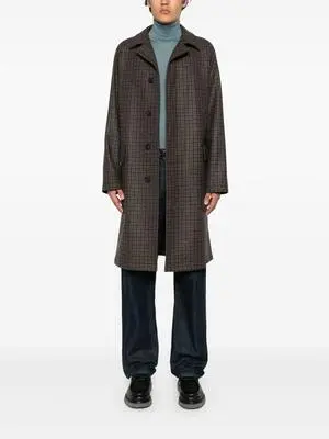 Tagliatore Lloyd Checked Coat - Brown