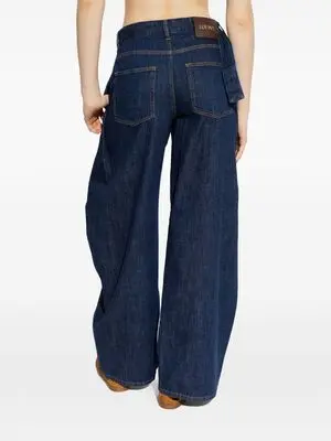 Loewe Belted Wide-leg Denim Jeans - Multicolor