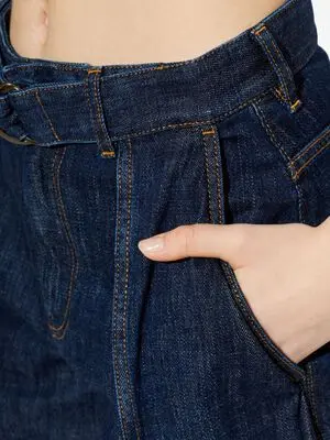 Loewe Belted Wide-leg Denim Jeans - Multicolor