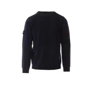 Stone Island Logo Sweater - Blue