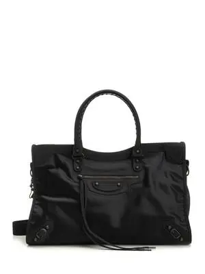 Balenciaga Le City Large Nylon Bag - Black