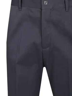 Fendi Gabardine Cigarette Trousers - Blue