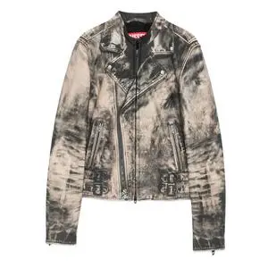 DIESEL® Neutrals Jackets Leather Jackets - Cream
