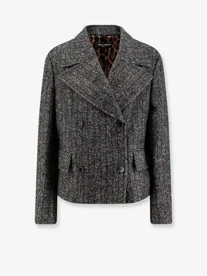 Dolce & Gabbana Wool Blend Striped Double-breasted Blazer - Multicolor