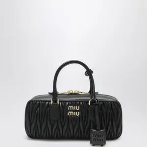 Miu Miu Matelassé Nappa Leather Bag - Black