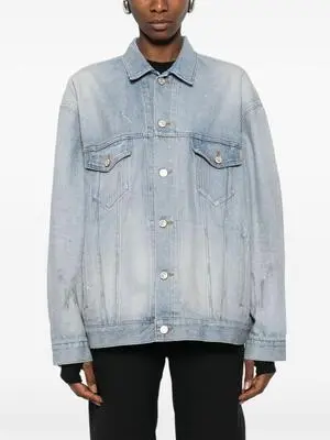 Balenciaga Denim Cotton Jacket - Multicolor