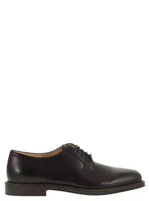 Brunello Cucinelli Calfskin Derby Shoe - Black