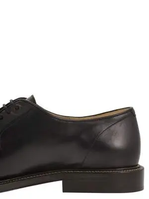 Brunello Cucinelli Calfskin Derby Shoe - Black