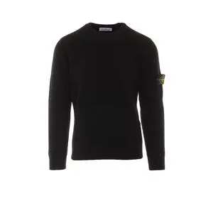 Stone Island Logo Sweater - Black