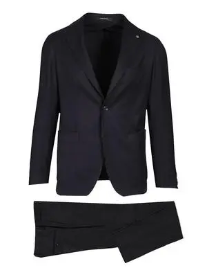 Tagliatore Wool And Silk Suit - Blue