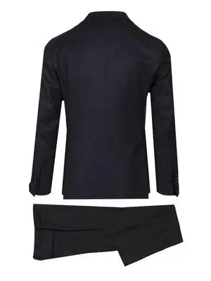 Tagliatore Wool And Silk Suit - Blue