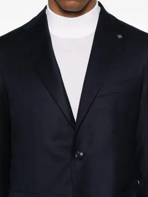 Tagliatore Wool And Silk Suit - Blue