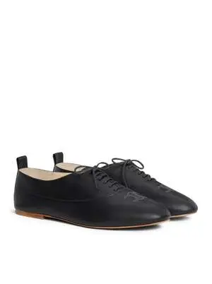 Celine Perforated Richelieu Shoes - Black