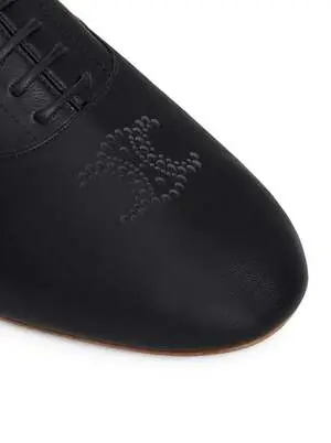 Celine Perforated Richelieu Shoes - Black