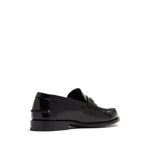 Versace Leather Loafers - Black