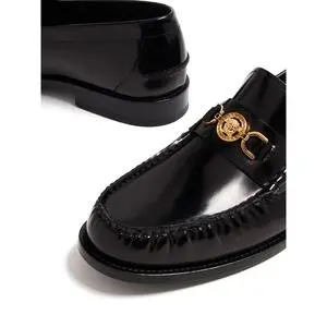 Versace Leather Loafers - Black