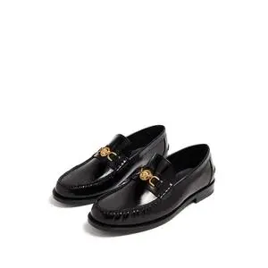 Versace Leather Loafers - Black