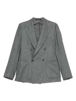 Tagliatore Super 100s Wool Double Breasted Suit - Gray
