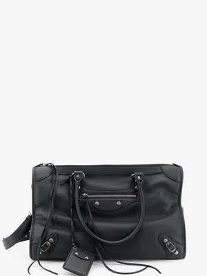 Balenciaga Le City Business Leather Travel Bag - Black