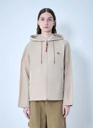 Moncler MONCLER Sarracenia Hooded Zip Jacket Cream