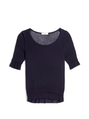 LEMAIRE LEMAIRE Silk Blend Short Sleeve Top Multicolor