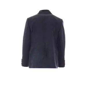 Valentino Garavani Double Breasted Jacket With Fringed Scarf