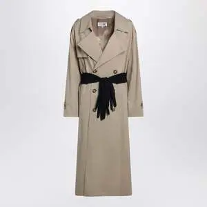 MAISON MARGIELA Cotton Trench Coat - Cream