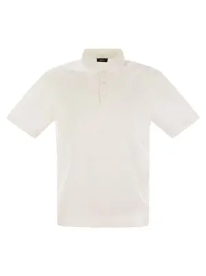Herno Cotton Jersey Polo Shirt - White