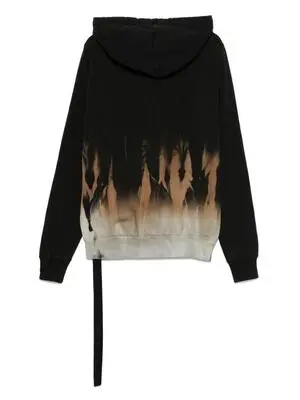 Rick Owens Sun Flame Cotton Hoodie - Black