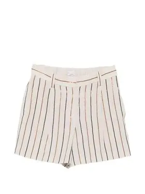 Brunello Cucinelli BRUNELLO CUCINELLI Striped Linen Shorts Multicolor