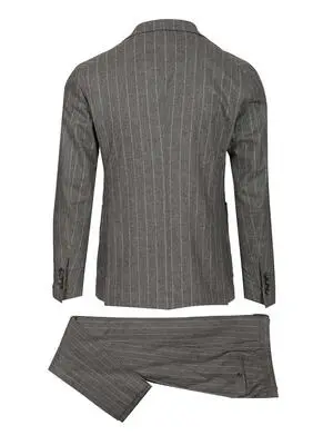 Tagliatore Montecarlo Pinstriped Suit - Gray