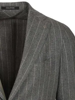 Tagliatore Montecarlo Pinstriped Suit - Gray