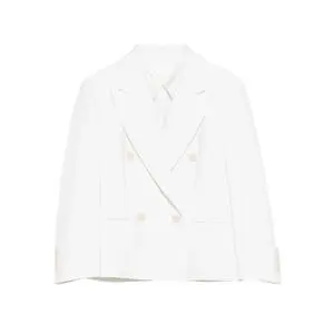 Max Mara Neutrals Jackets Cropped Jackets - Cream