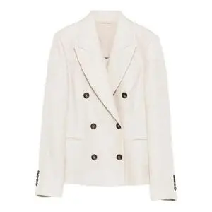 Brunello Cucinelli Neutrals Jackets Blazers - Cream
