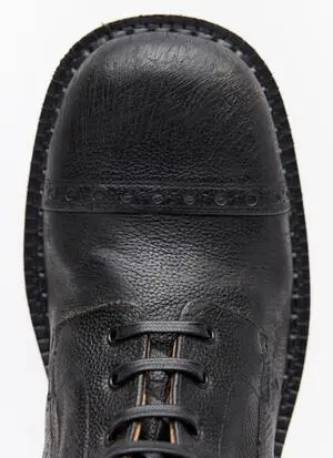 Miu Miu High Leather Boots - Black