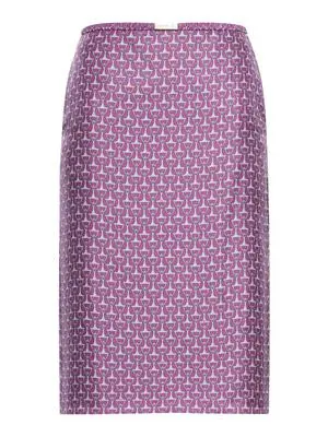 Gucci Silk Horse-print Midi Skirt - Multicolor