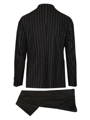 Tagliatore Montecarlo Pinstriped Suit - Black