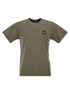 Stone Island Slim Fit T-shirt With Compass Patch - Multicolor