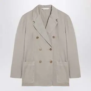 Palm Angels Beige Double-breasted Cotton Jacket