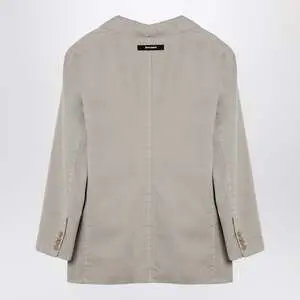 Palm Angels Beige Double-breasted Cotton Jacket