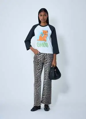GANNI Logo Motif T-shirt - White