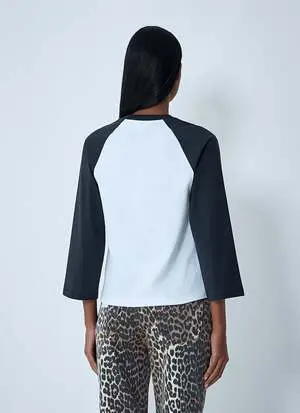 GANNI Logo Motif T-shirt - White